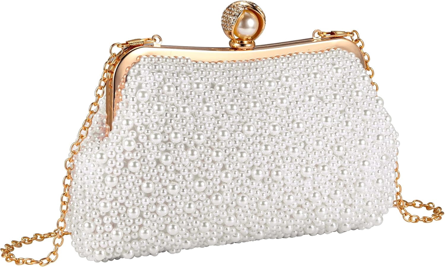 QIUYIDP Pearl Clutch Purses for Women Wedding Bridal Evening Small ...
