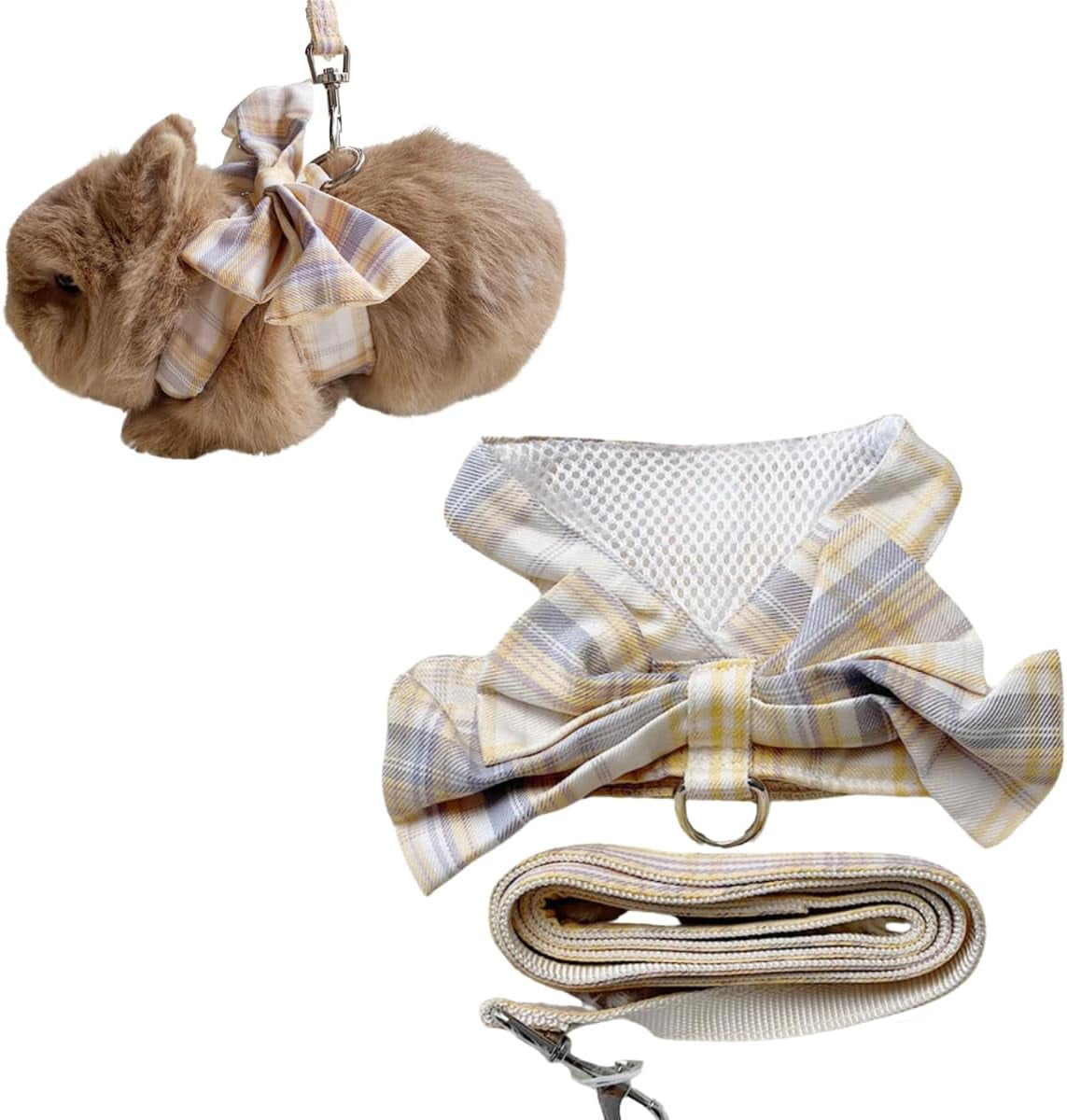 QIUYIDP Rabbit Harness and Leash - Adjustable Bunny Harness Escape ...