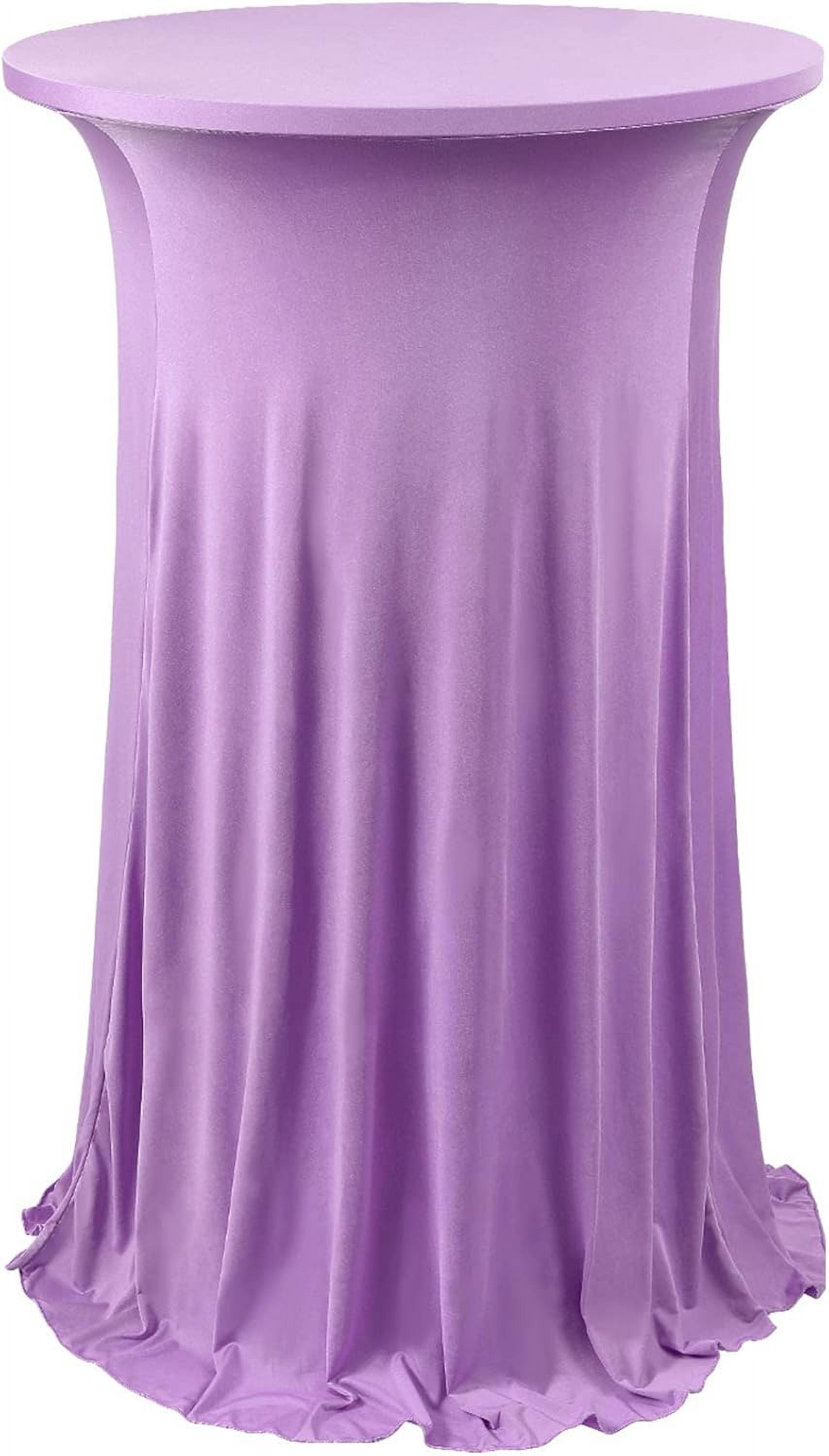 QIUYIDP Round Cocktail Table Covers with Ruffle Skirt Removable ...