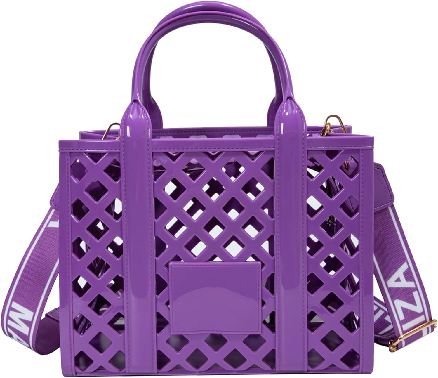 QIUYIDP Rubber Tote Bag Purses for Women, Summer Fashion Mesh Beach Bag ...