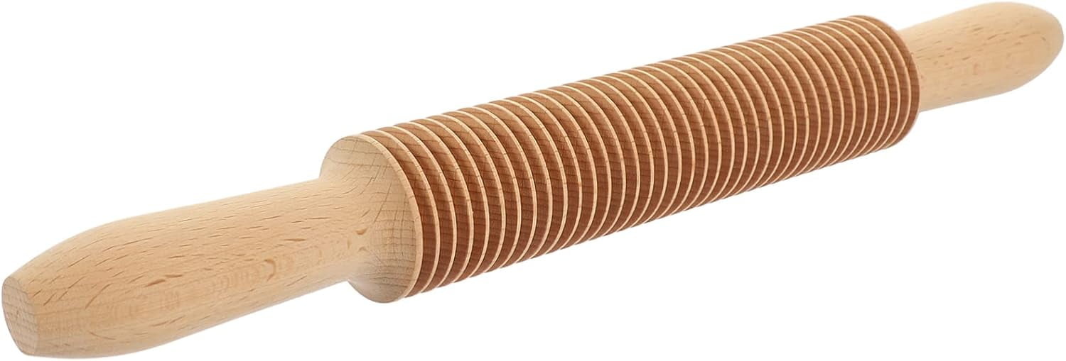 QIUYIDP Spaghetti Pasta Cutter and Rolling Pin Wooden Noodle Roller and ...