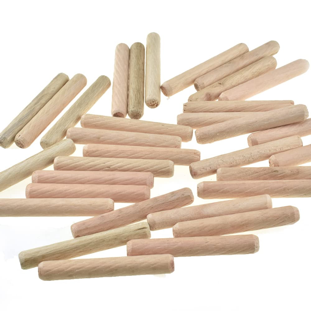 QIUYIDP Straight Deep Groove Wooden Dowel Pins with Bevel Angle 5/16”x ...