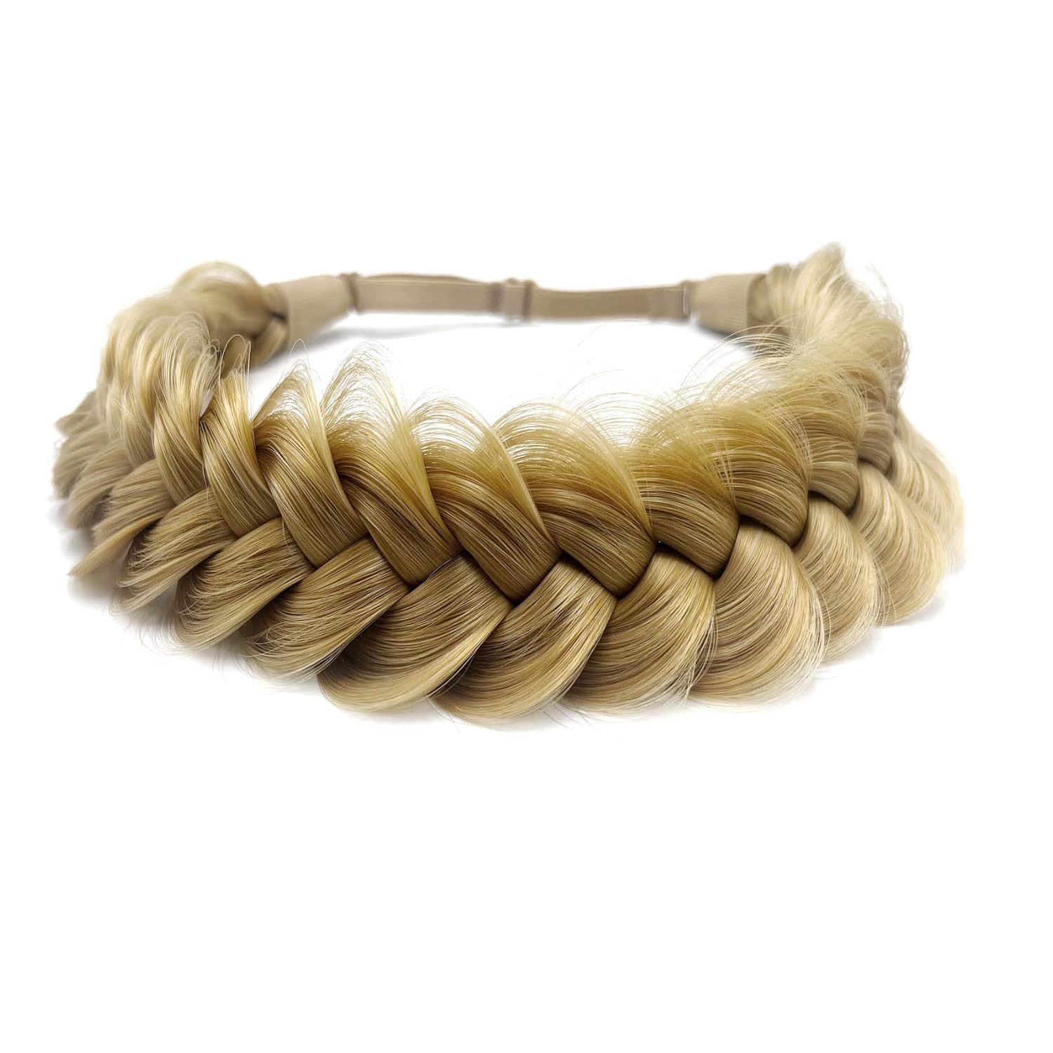 QIUYIDP Synthetic Hair Braided Headband Classic Wide Strands Wedding ...