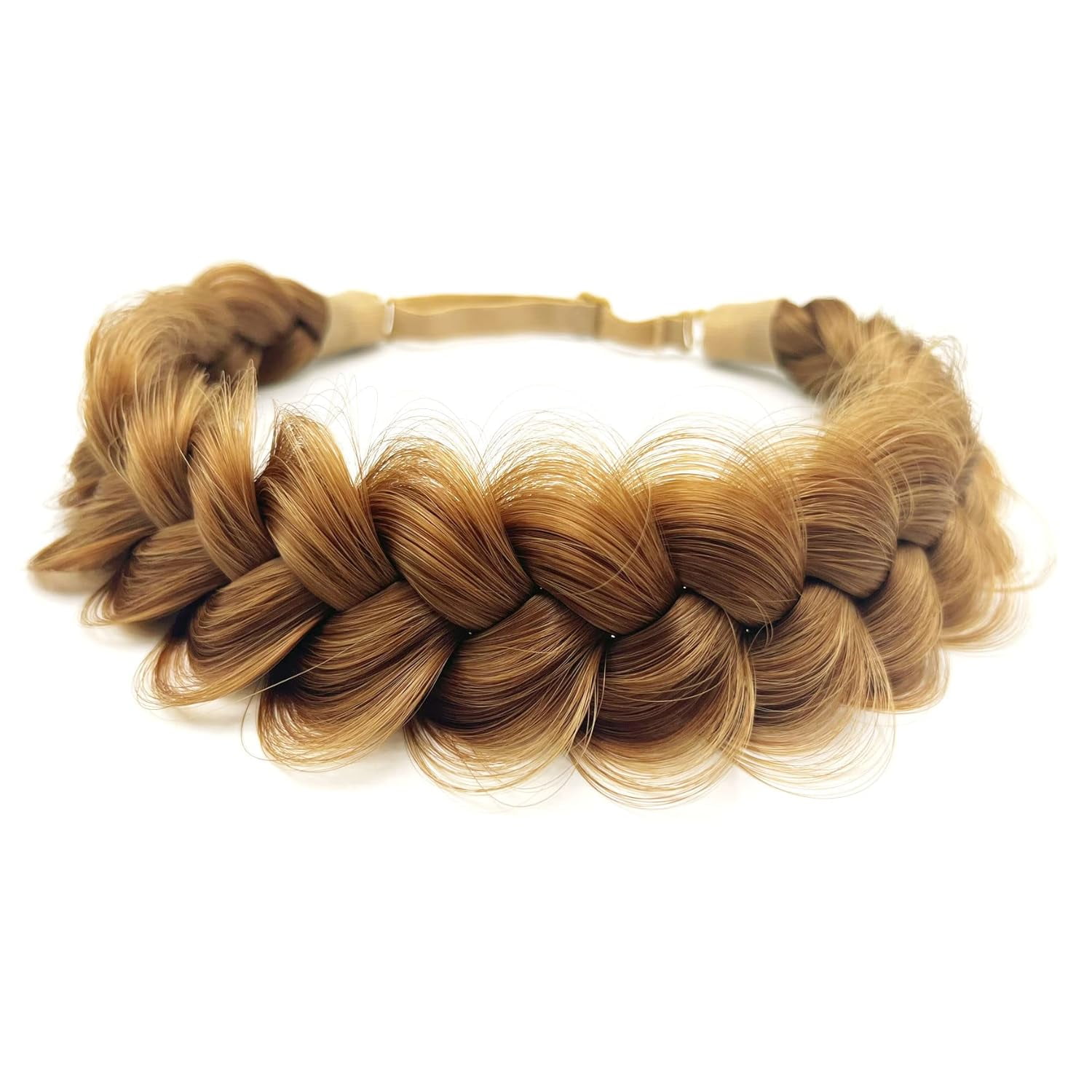QIUYIDP Synthetic Hair Braided Headband Classic Wide Strands Wedding ...