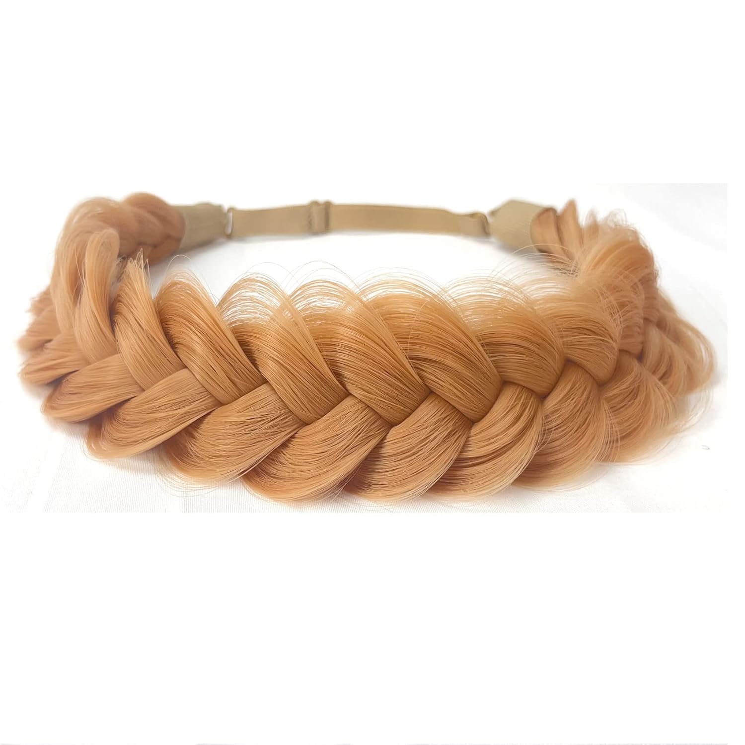 QIUYIDP Synthetic Hair Braided Headband Classic Wide Strands Wedding ...