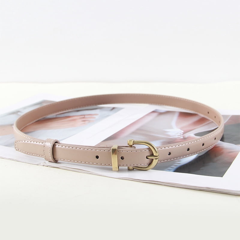 QIUYIDP Versatile Black Stylish Small Belt Simple Thin Belt Retro ...