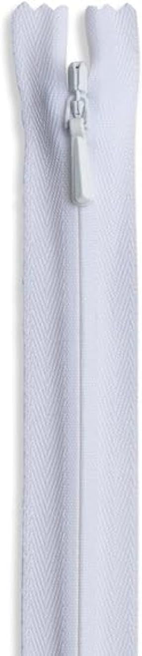 QIUYIDP White Zipper 9 inch Invisible Zipper White Non Separating ...
