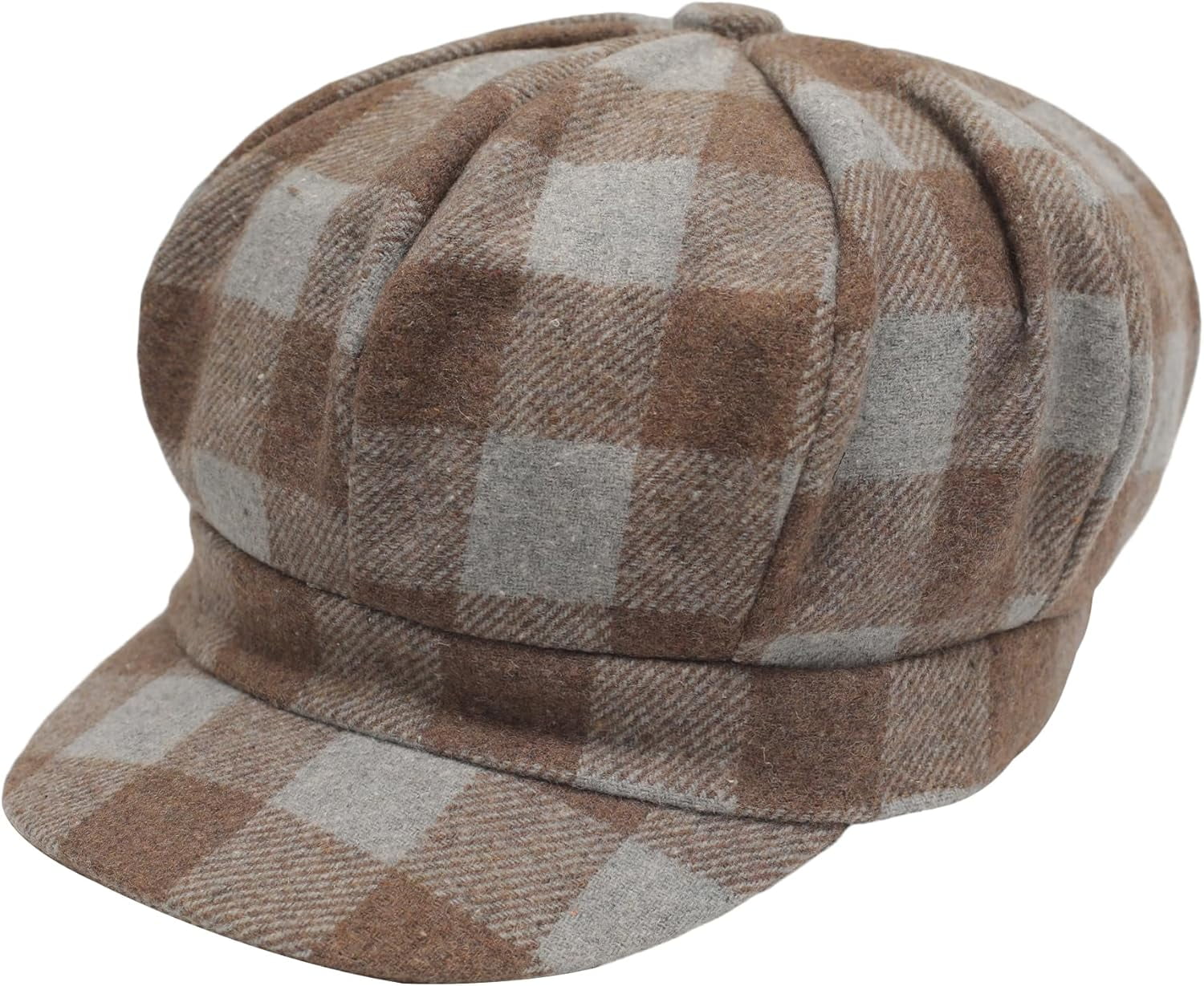 QIUYIDP Womens Classic Newsboy Caps Visor 8 Panel Gatsby Cabbie Hat ...