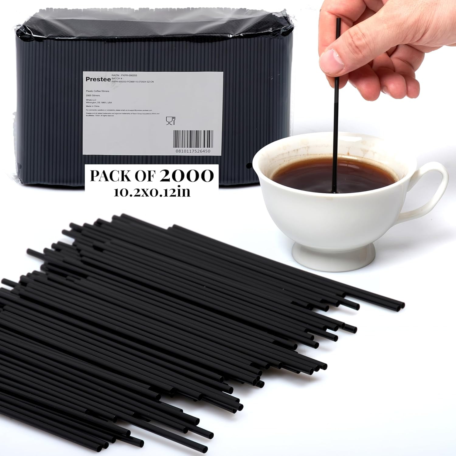 QIUYIDP Wooden Coffee Stirrer - 1000 Disposable 5.5 inches Long Wooden ...