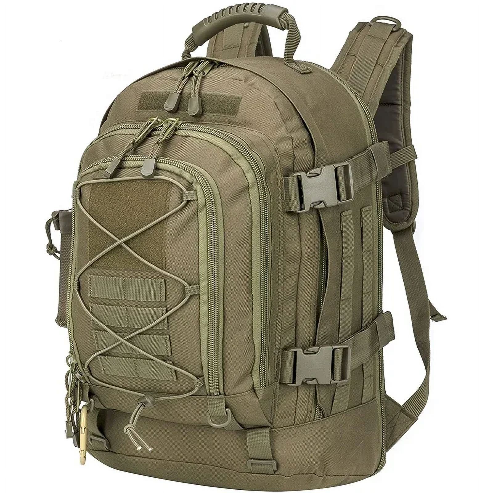 QIUYLINS 60L Military Tactical Backpack Army Molle Assault Rucksack ...
