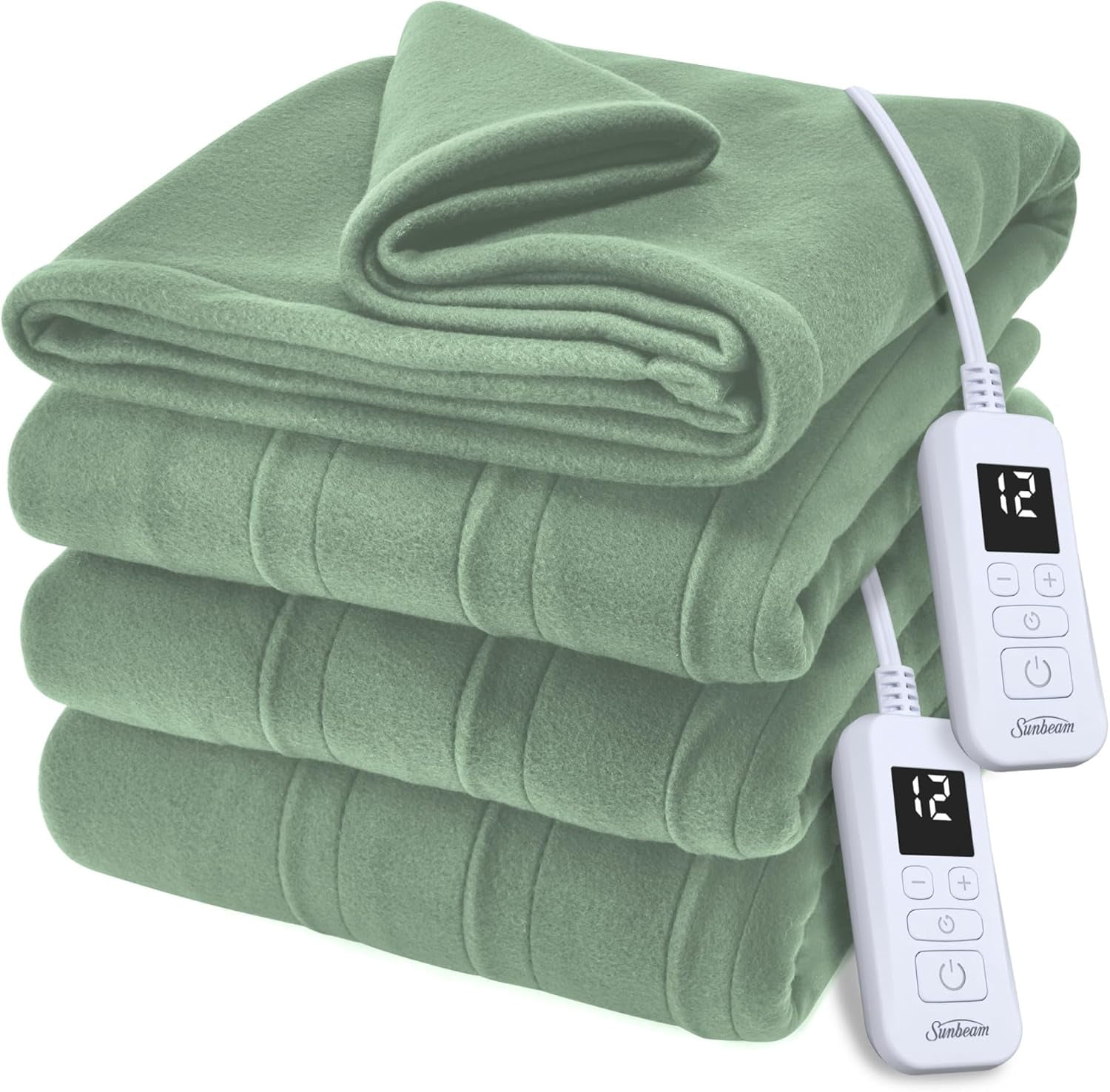 QIVERVE Royal Ultra Fleece Heated Electric Blanket Queen Size, 90" x 84 ...