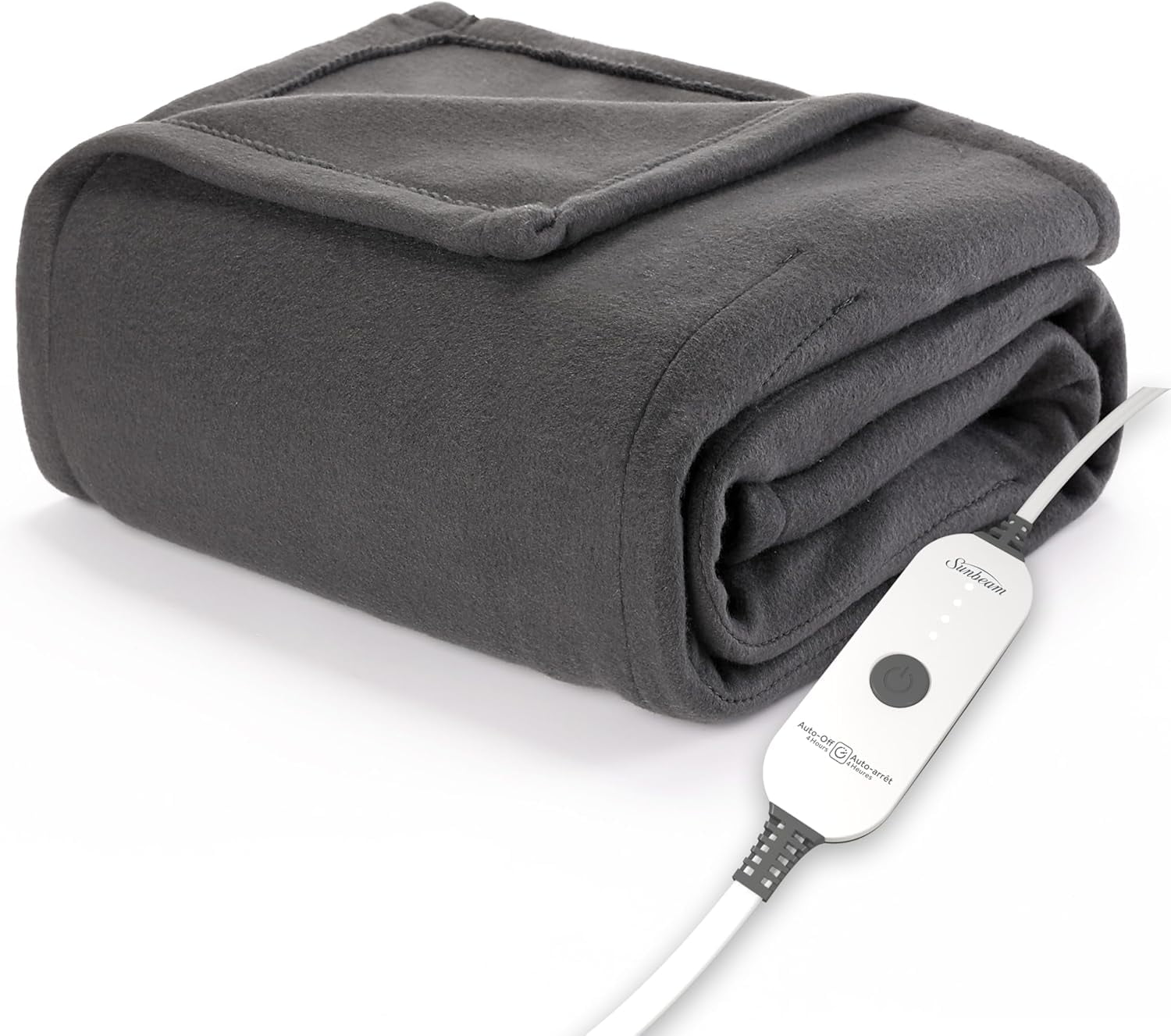 QIVERVE Royal Ultra Fleece Heated Throw Electric Blanket, 50" x 60", 4 ...