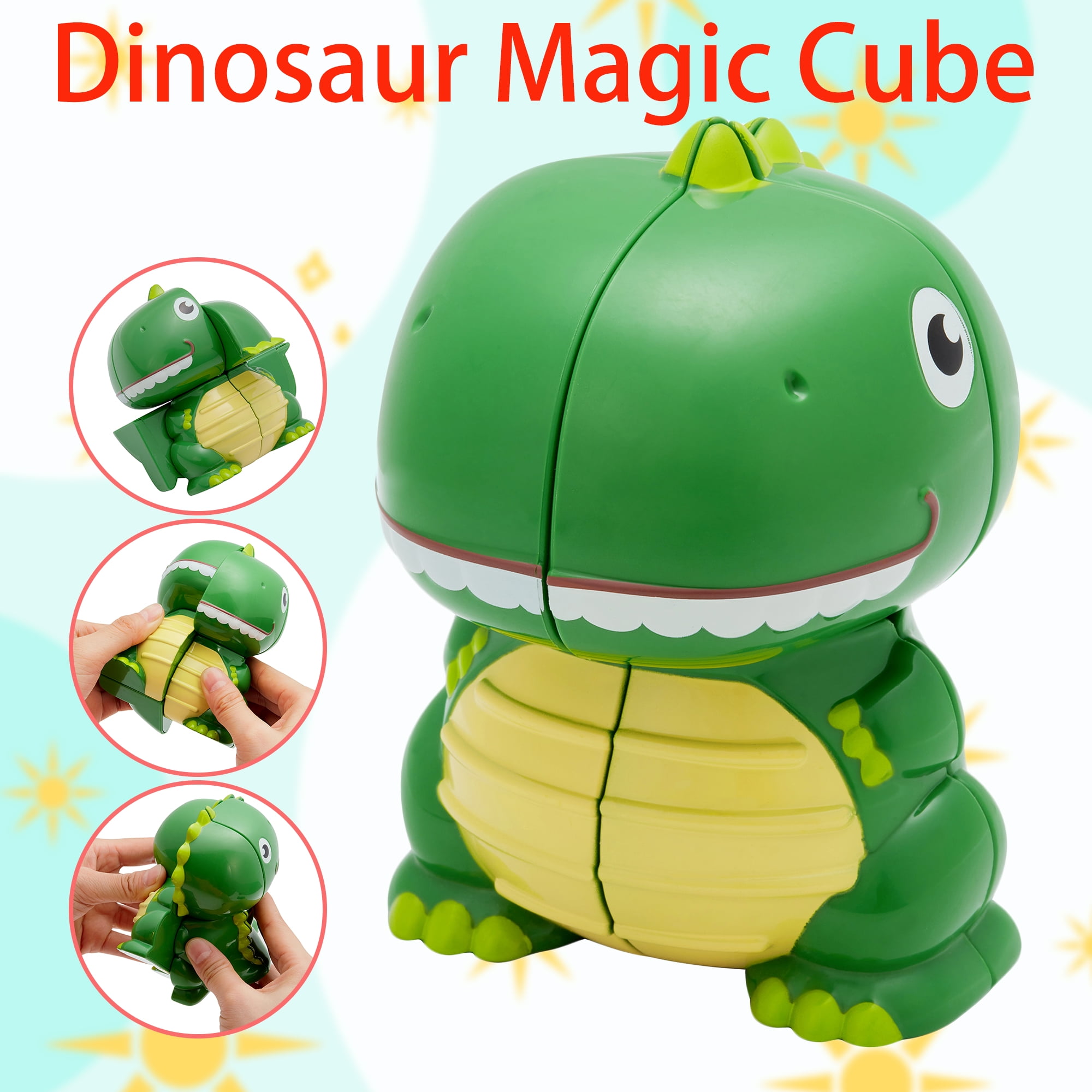 QIYAA Lovely Animal Dinosaur Puzzle Cube Transformation Puzzle Toys ...