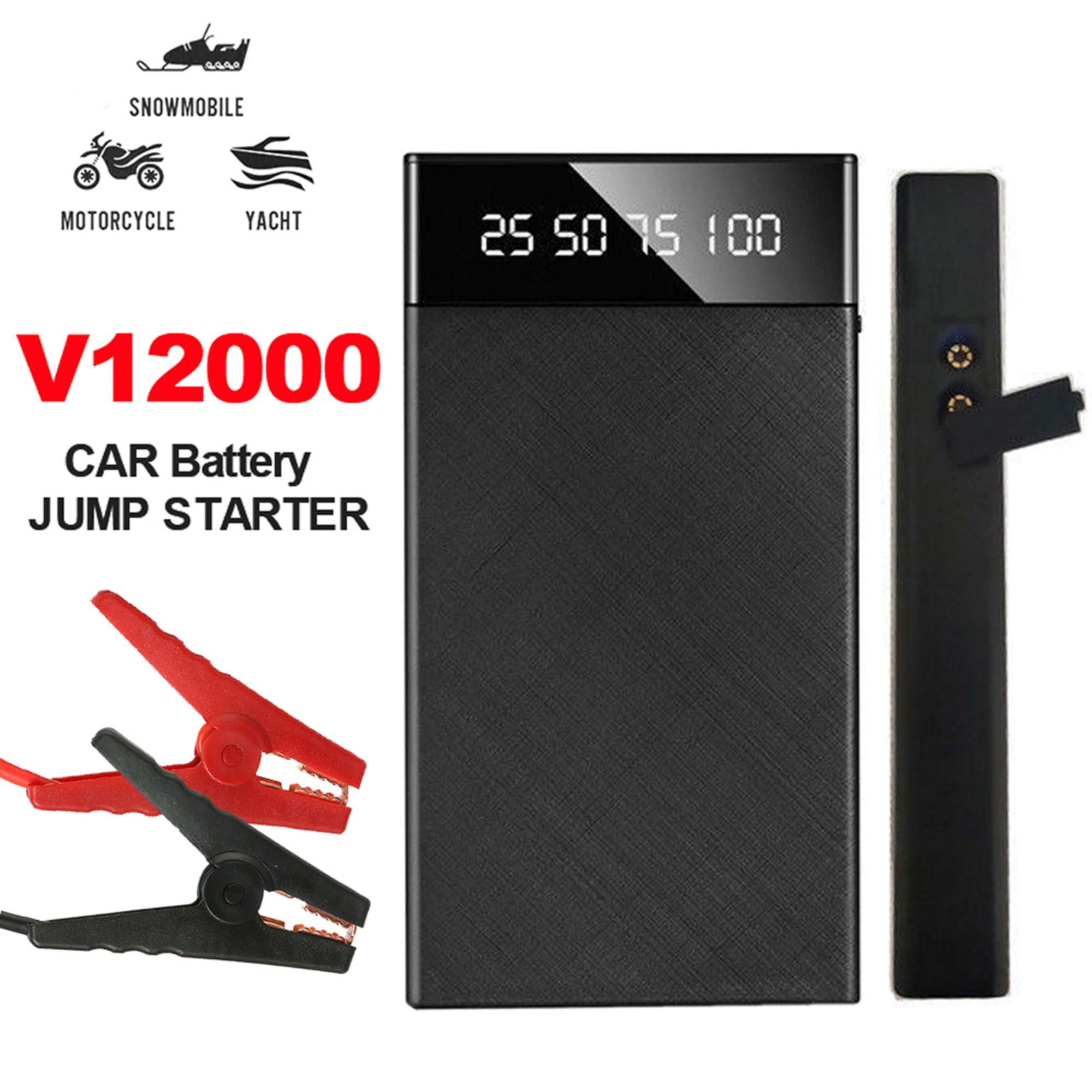 QIYAA Portable Mini Slim 20000mAh Car Jump Starter Power Bank Engine ...