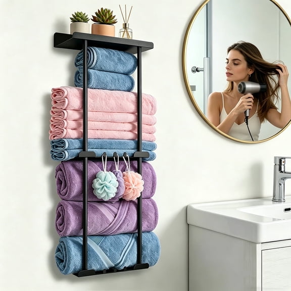 Rolled Towel Rack