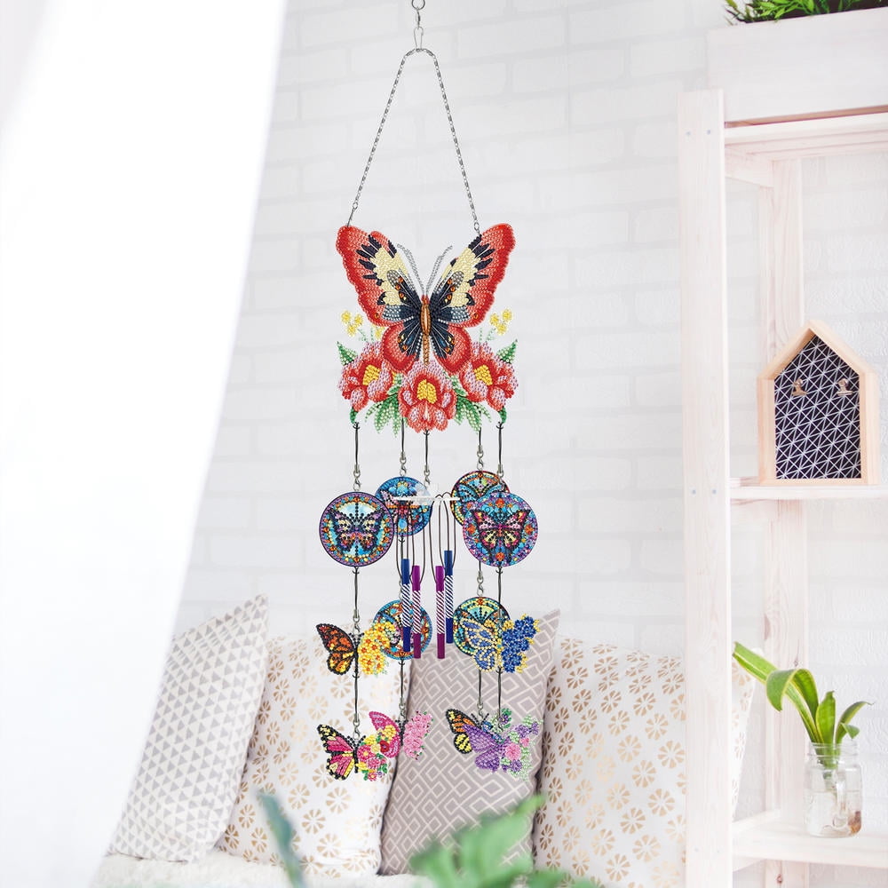 QIZYNT Diamond Art Painting Wind Chimes, 3D Crystal Wind Chimes ...