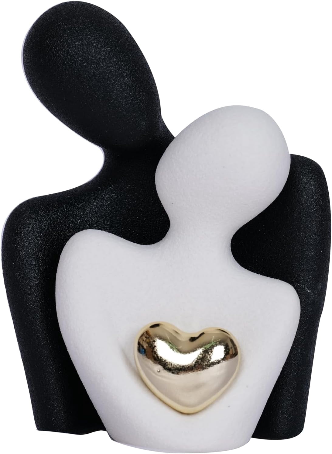 QJ Black and white Mini Couple Statue Ceramic Couples Love Sculptures ...