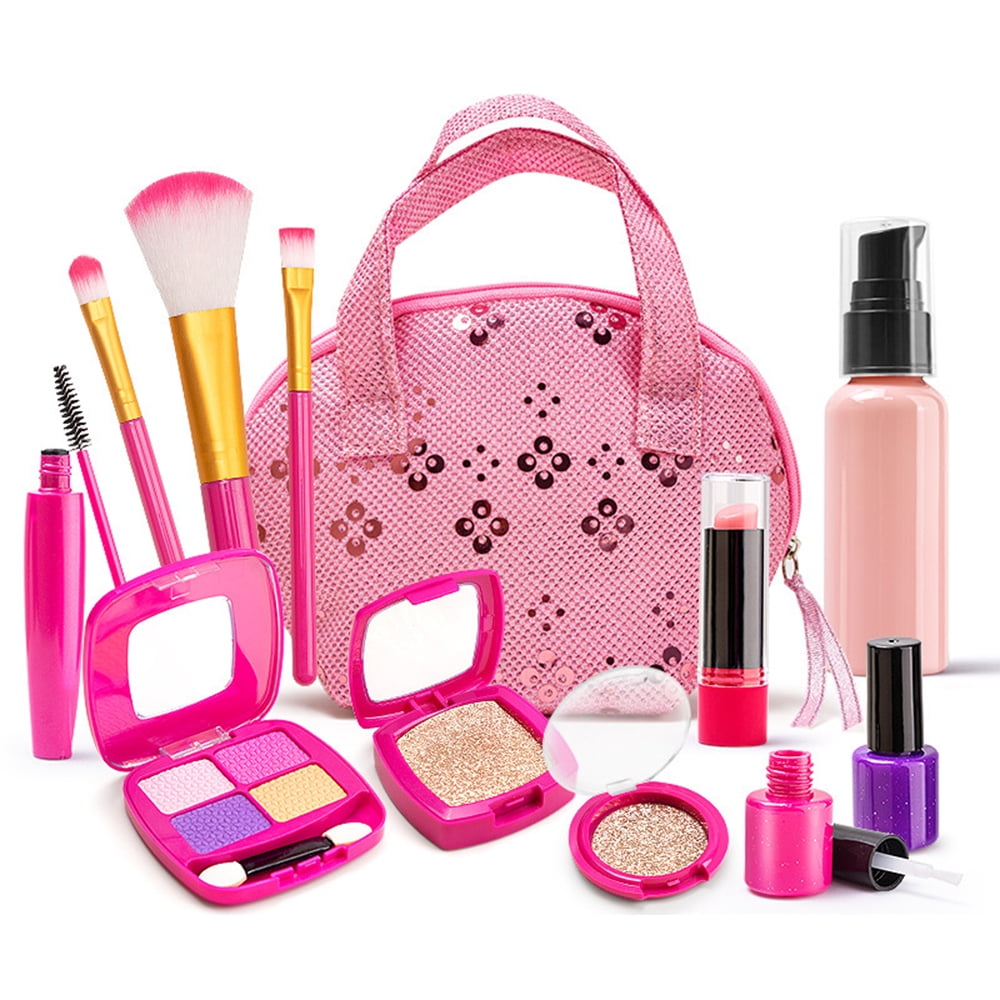 QJUHUNG 12Pcs Kids Makeup Kit for Girls Pretend Makeup Set for Girls ...