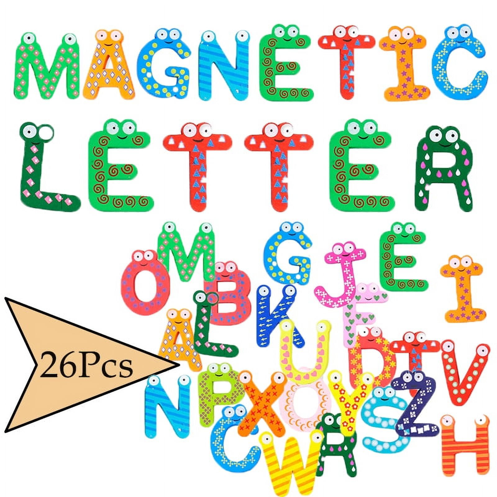 QJUHUNG 26Pcs Magnetic Letters Fridge ABC Alphabet Magnets for Toddlers ...