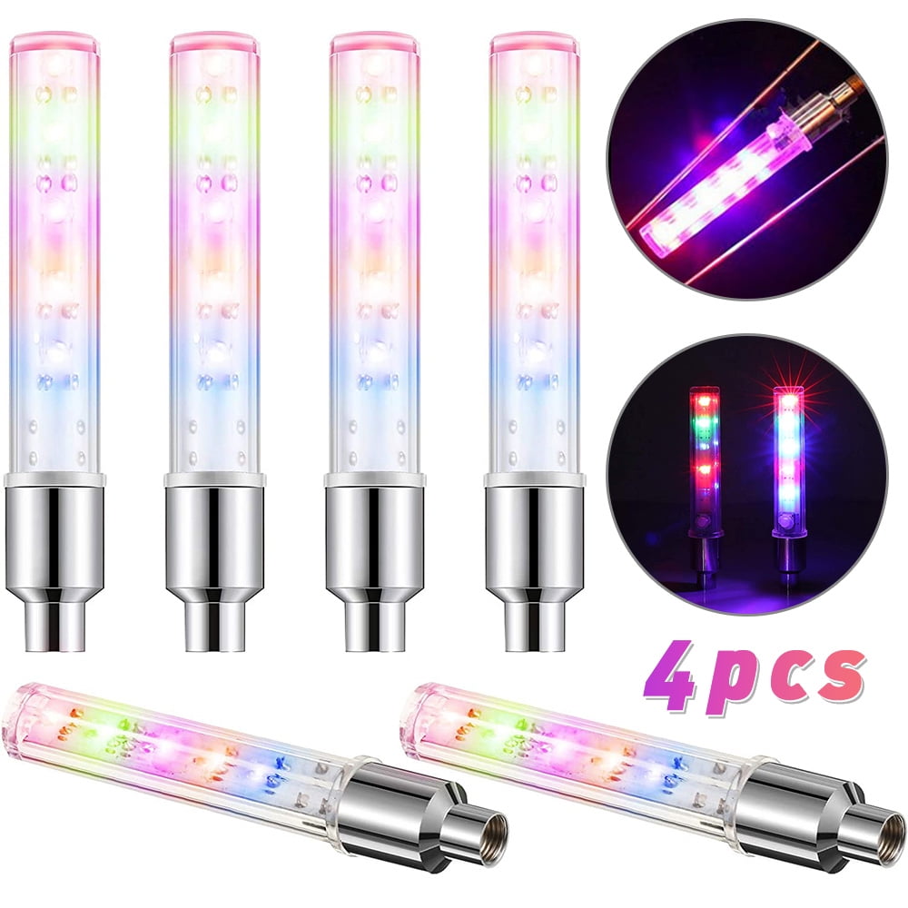 QJUHUNG 4PCS Bike Wheel Lights with 5 Led Bulbs, Waterproof Bike or ...