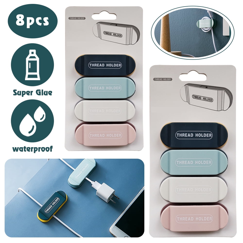 QJUHUNG Cable Holder Clips, 8 Pack Cable Management Cord Organizer ...