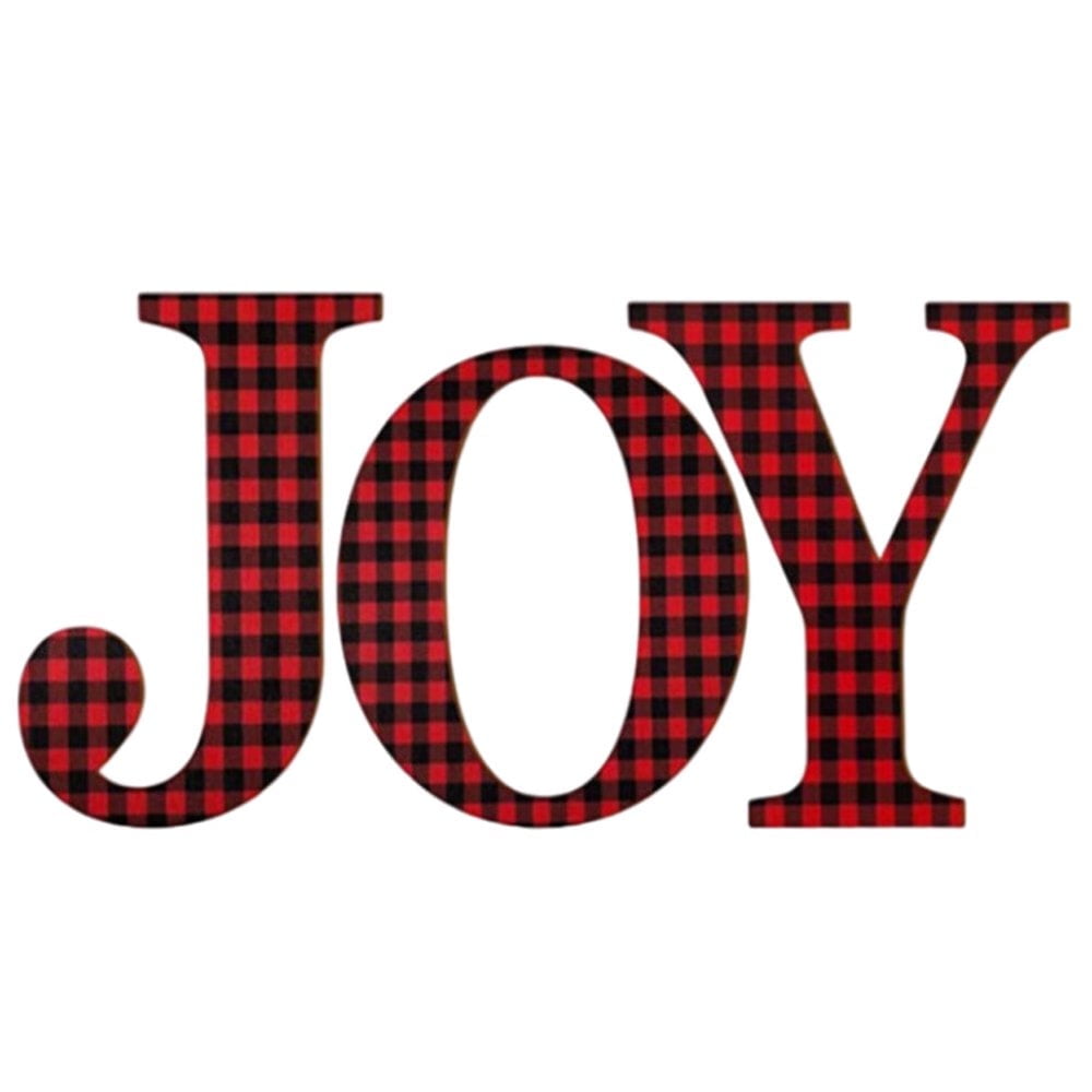 QJUHUNG Christmas Joy Table Decoration Mantel Fireplaces Table Letter ...