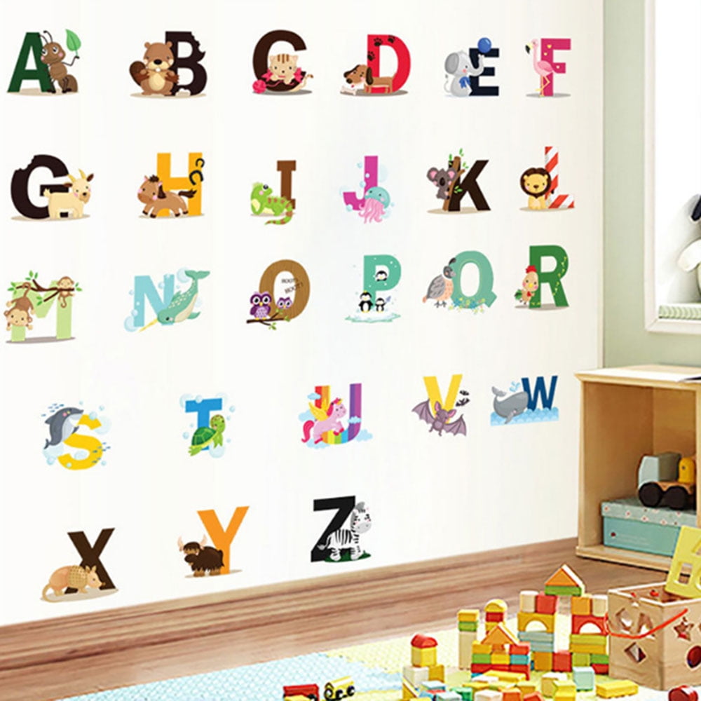 QJUHUNG Kids Wall Decals - Baby Nursery Decor Peel & Stick Decorative ...