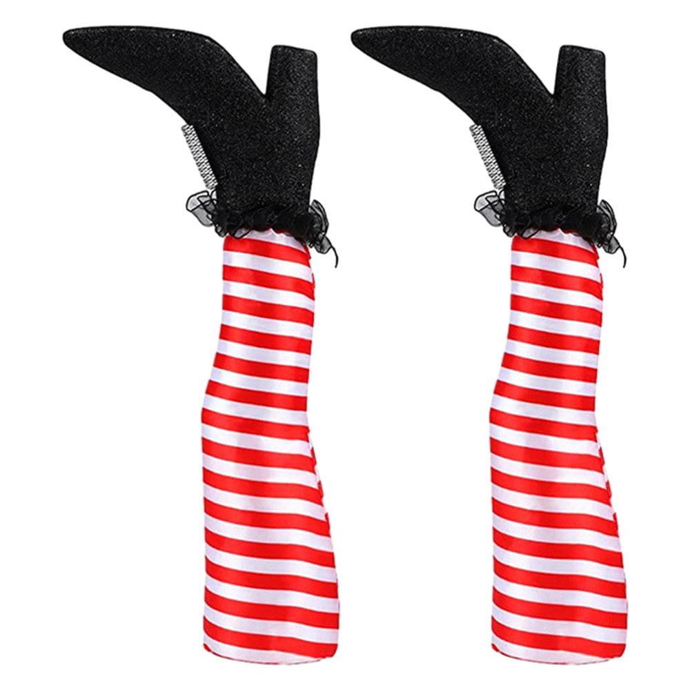 QJUHUNG Halloween Wicked Witch Leg Decorations Upside Down Party ...