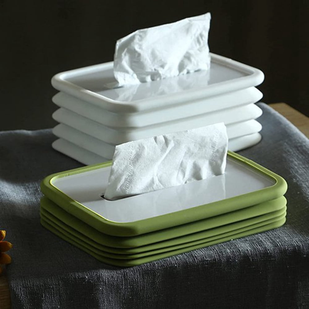QJUHUNG Modern Tissue Box Cover Square,Tissue Box Holder Rectangular ...