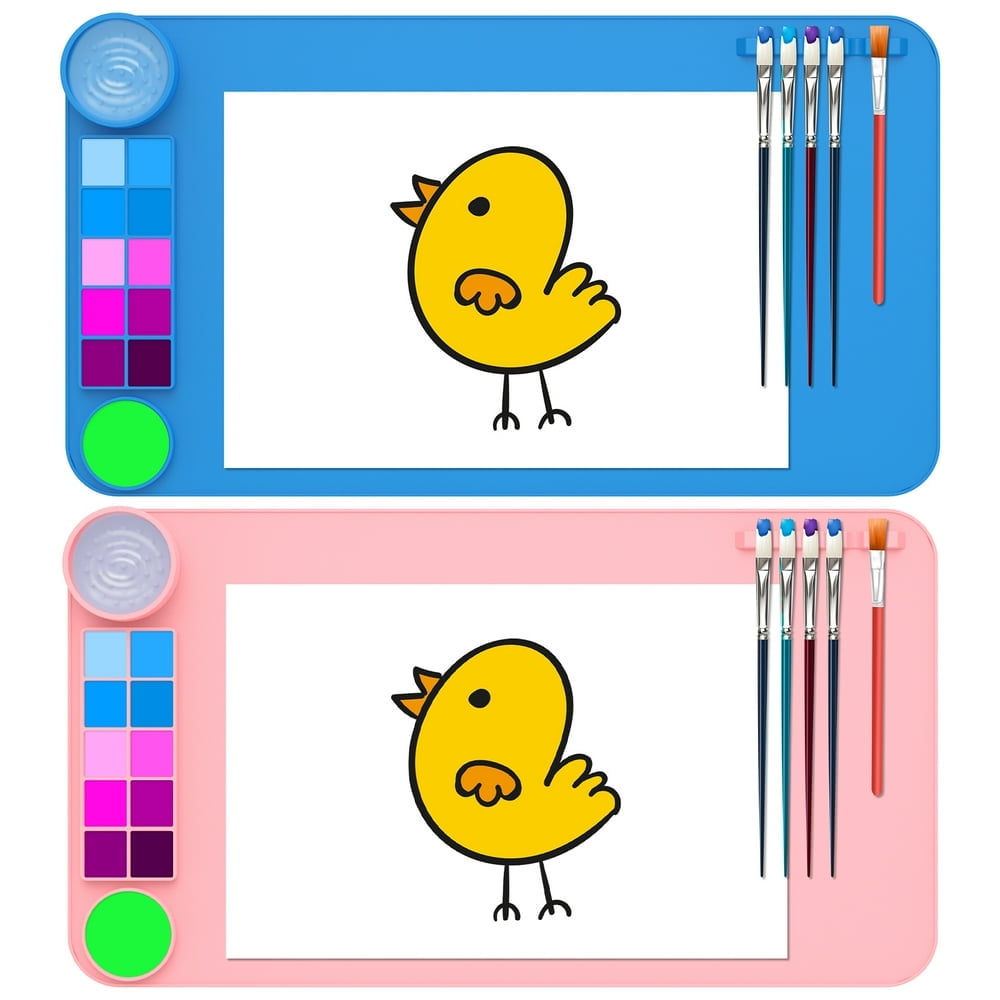 QJUHUNG Silicone Art Mat With Cup 19 7 x11 Painting Mat Craft Mat With qjuhung-silicone-art-mat-with-cup-19-7-x11-painting-mat-craft-mat-with
