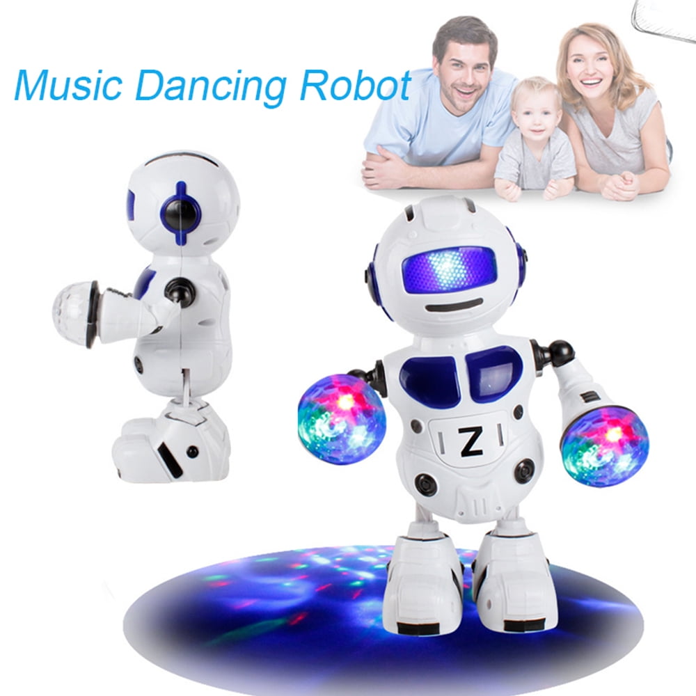 QJUHUNG Smart Space Dazzling Music Robot LED Flashing Light Electric ...