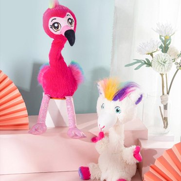 Little Live Pets Gotta Go Flamingo | Interactive Plush Toy That Eats ...