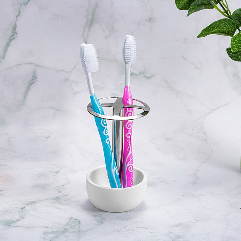 QJUHUNG Toothbrush Holder Stand Stainless Steel Divided Toothbrush ...