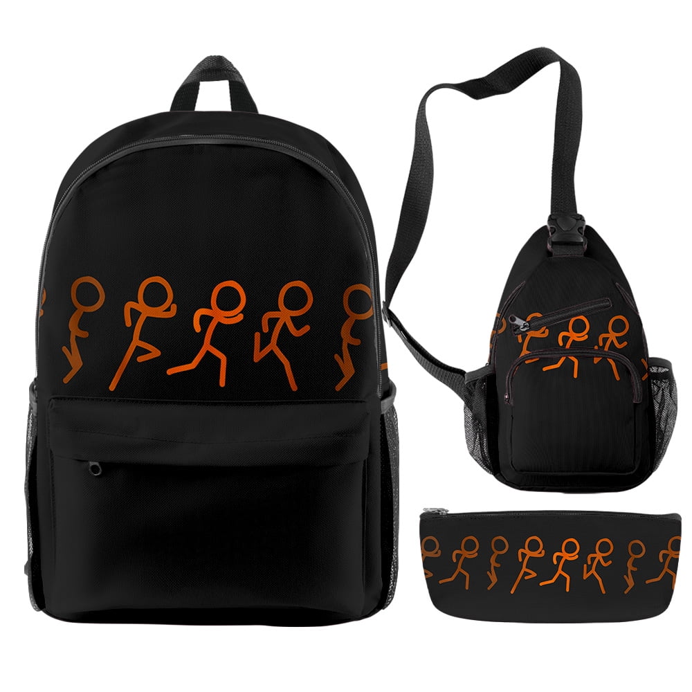 QKVHDUN Alan Becker 3D print Oxford Cloth Shoulder Backpack Multi ...