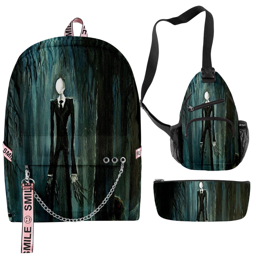 QKVHDUN Creepypasta 3D print Oxford Cloth Shoulder Backpack 3 Pieces ...