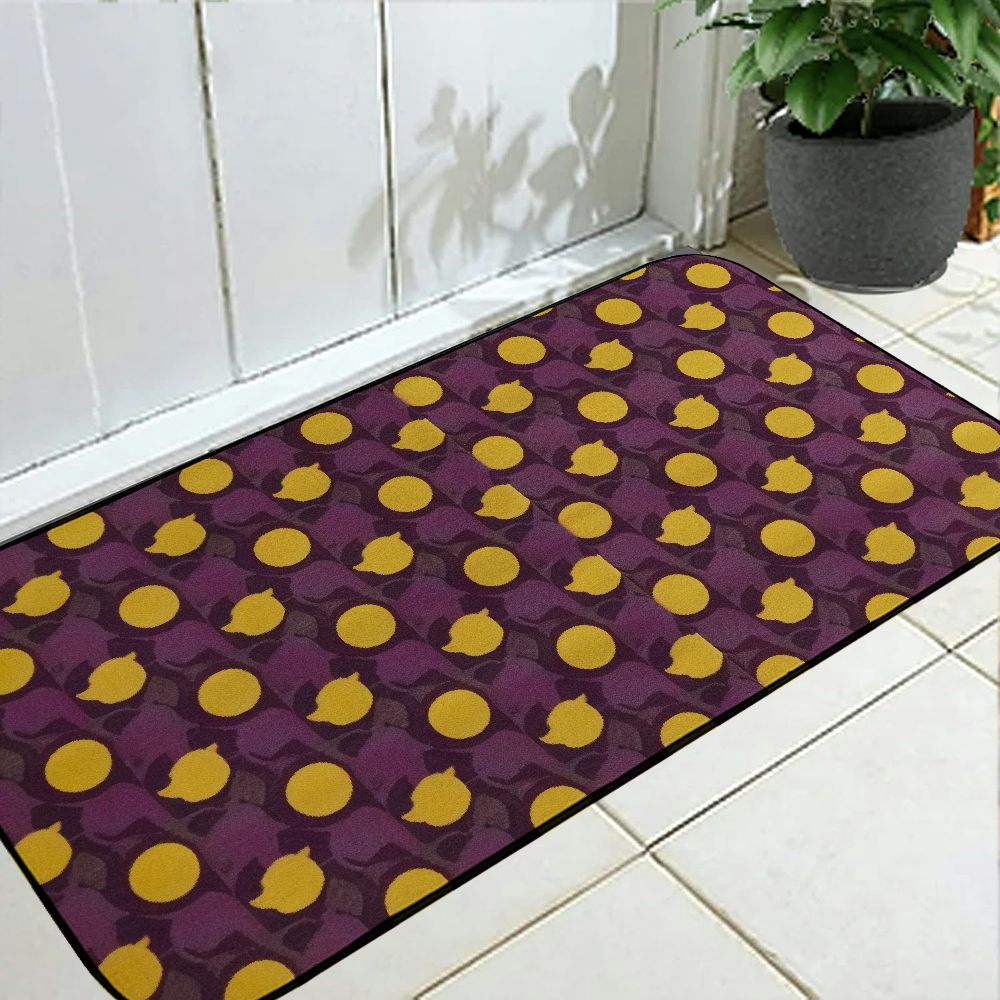 QKZF Abstract Doormat, Traditional Japanese Circles and Trippy Icons ...
