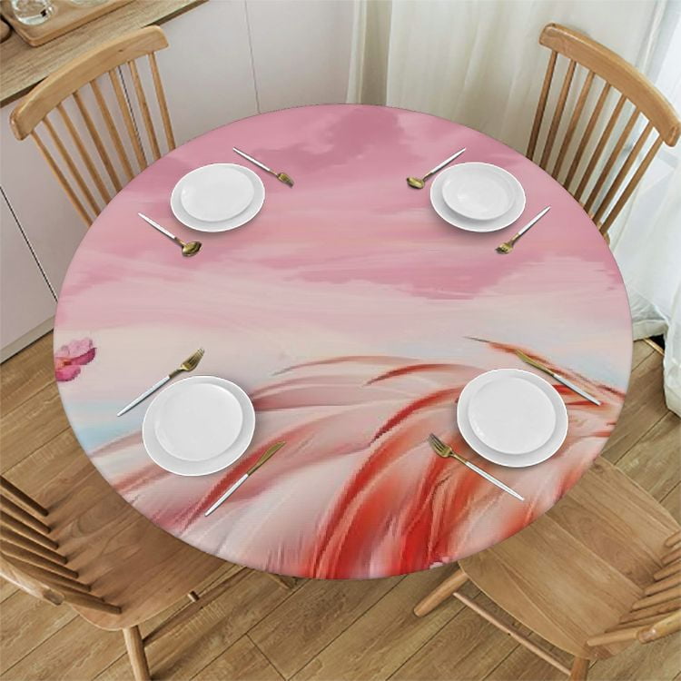 QKZF Bear Tablecloths Table Cover Round,Cherry Blossom Table Clothes ...