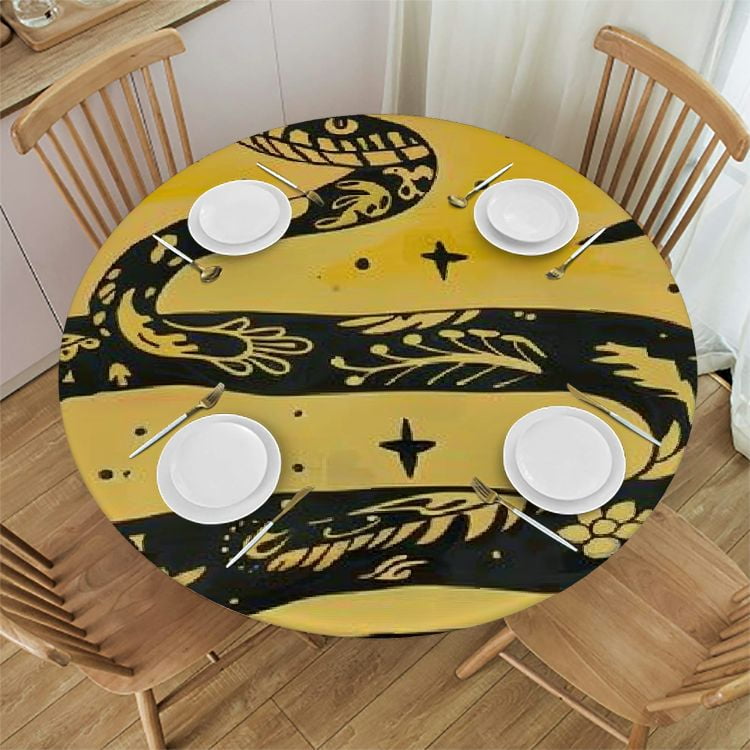 QKZF Boho Snake Printed Tablecloths,Sun and Moon Table Cloth,Starry Sky ...