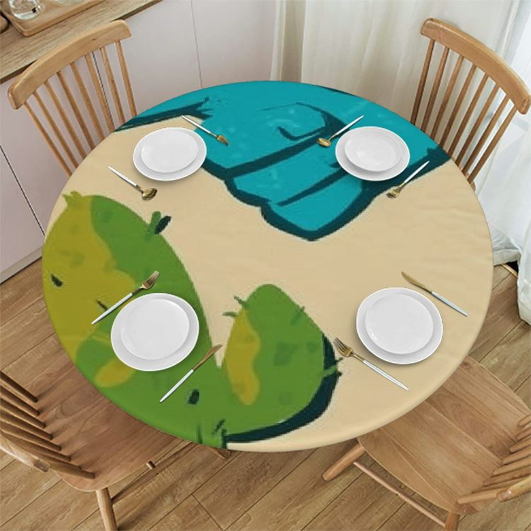 QKZF Cartoon Tablecloths Cartoon Cactus Plants Table Cloth for Kids ...