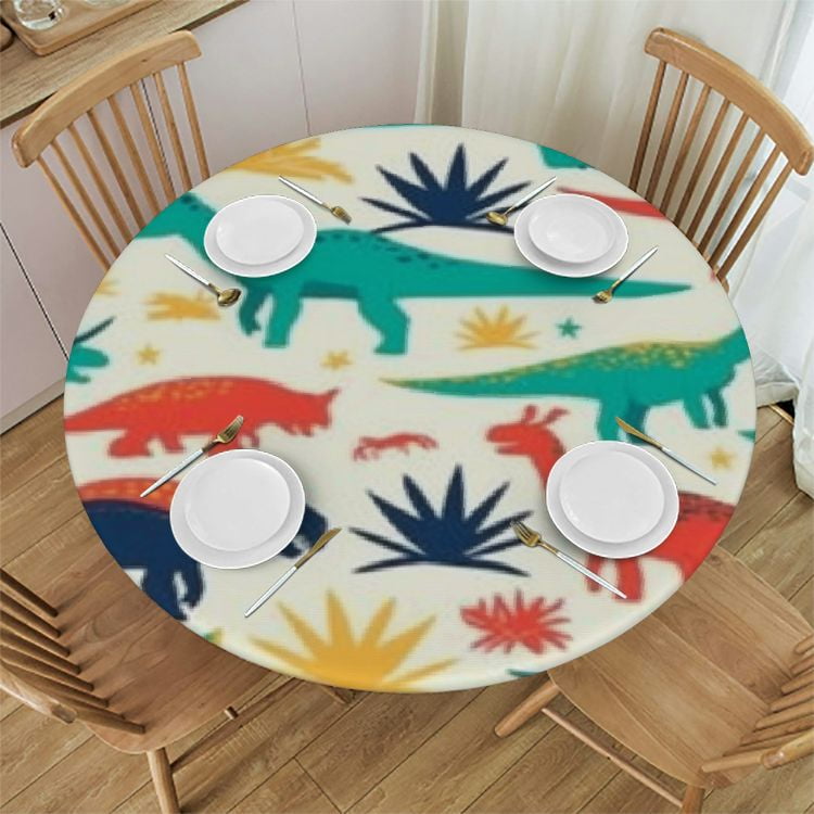 QKZF Colorful saur Tablecloths,Cartoon Cute Wild Animal Table ...