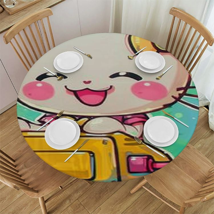 QKZF Cute Axolotls Tablecloths,Kids Girls Gamepad Table Cloth for Teens ...