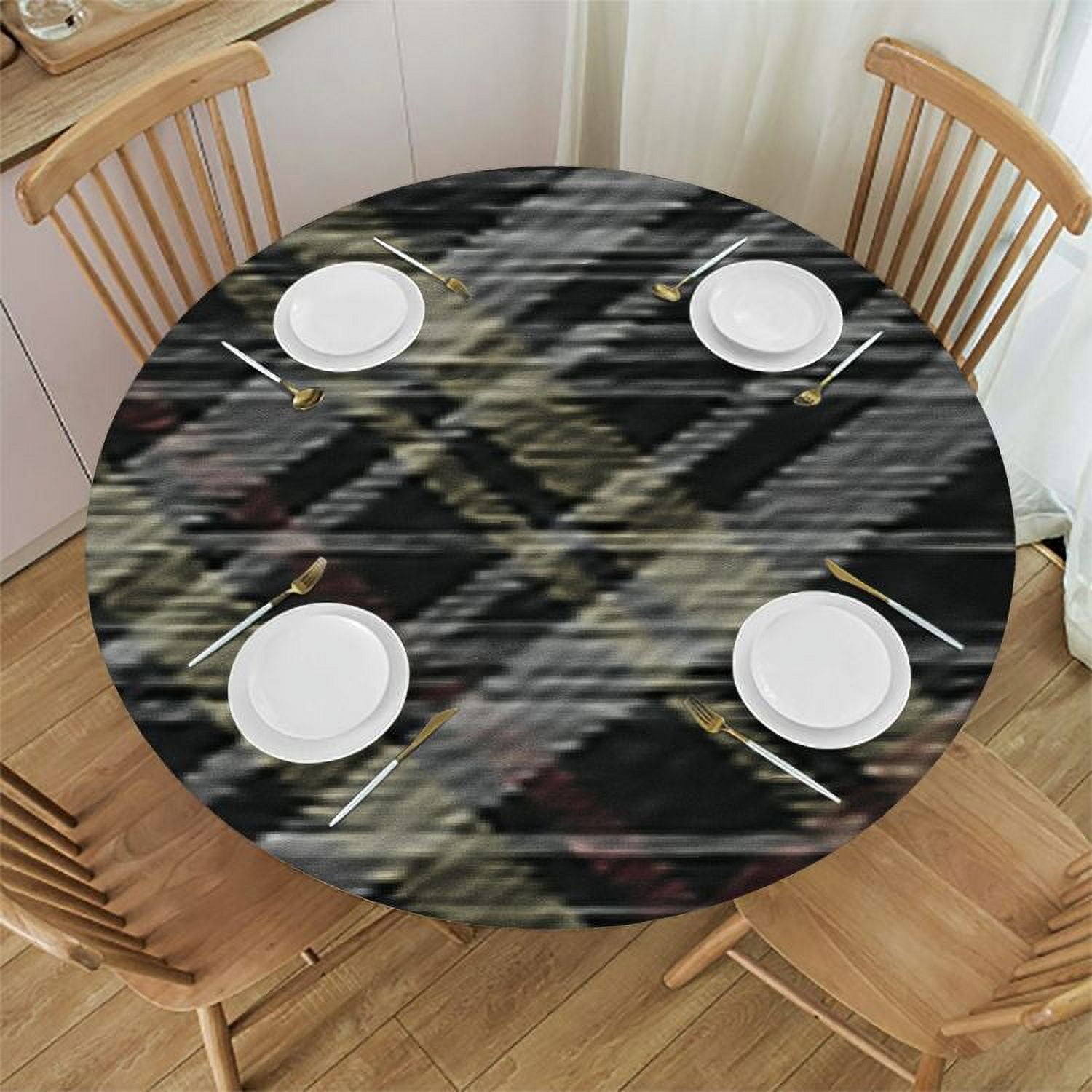 QKZF Deer Bear Tablecloths,Outdoor Camping Style Table Accessories for ...
