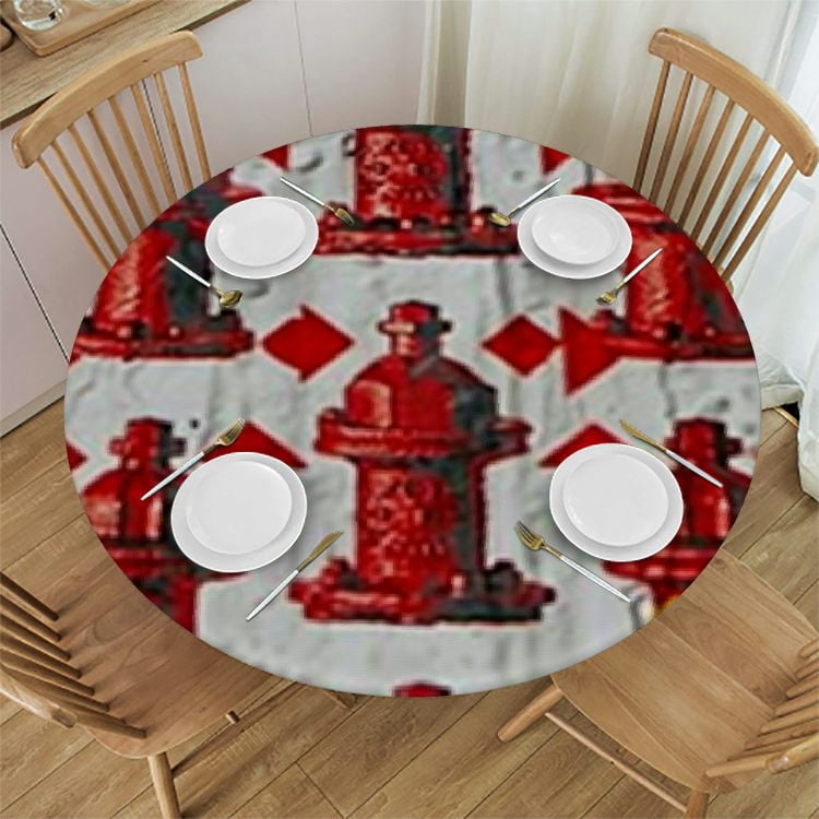 QKZF Fire Engine Tablecloths,Cartoon Firefighter Fire Truck Table Cloth ...