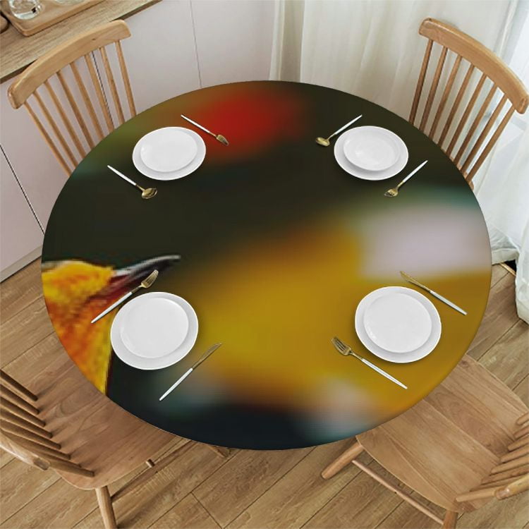 QKZF Japanese Pretty Koi Fish Round Tablecloth â€“ Water-Repellent ...