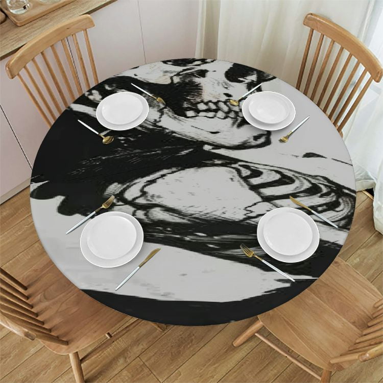 QKZF Kissing Skeleton Table Cloth Kids Boys Girls Kitchen Decor,Vintage ...
