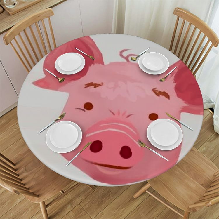 QKZF Pig Party Tablecloth, 3PCS Plastic Pink Farm Animal Table Cloths ...