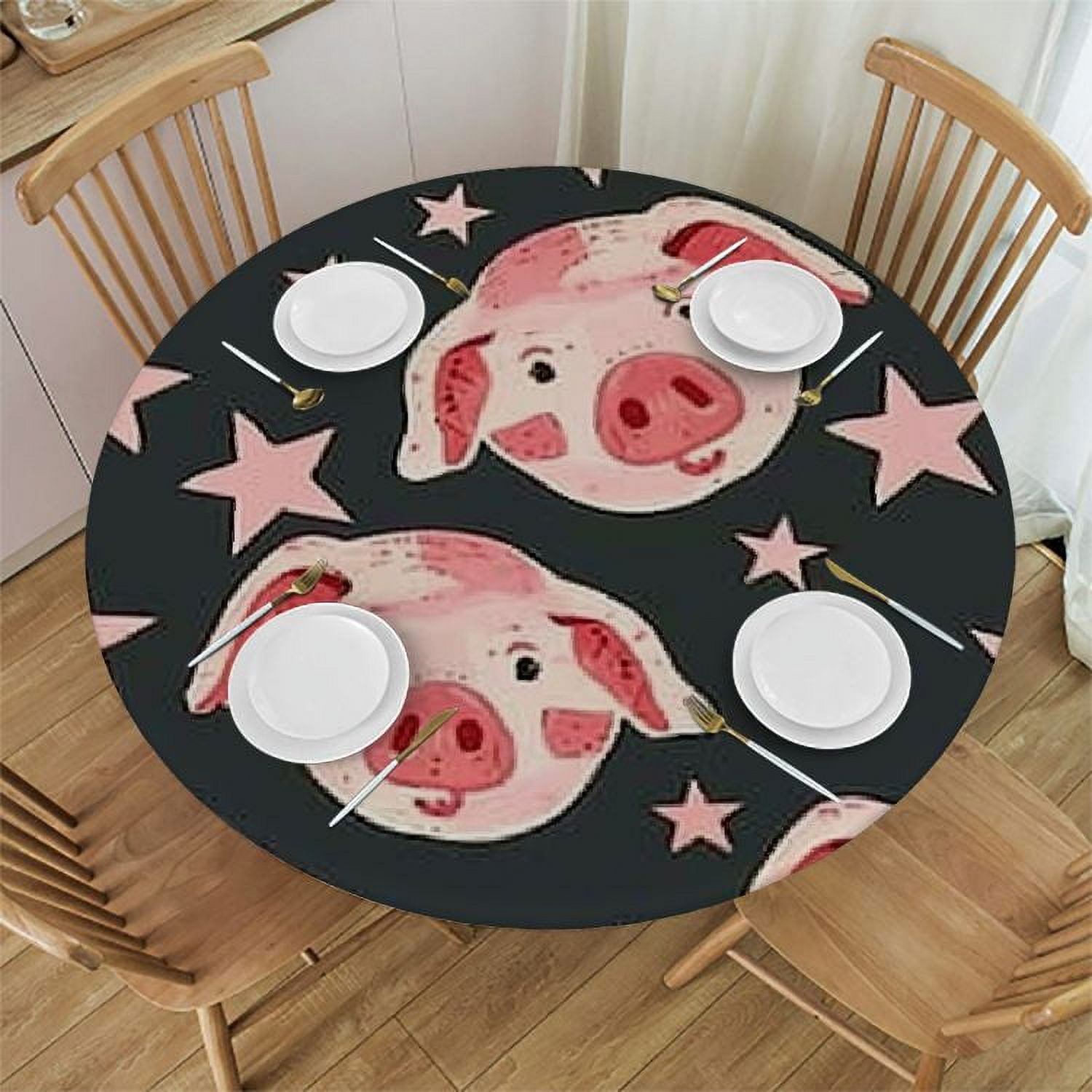 QKZF Tablecloth, Cartoon Pig Table Cover for Parties, Pig Party ...