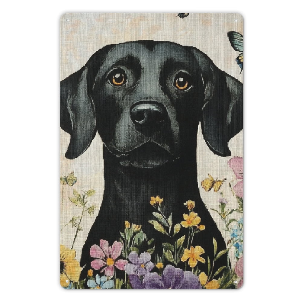 QKZF Vintage Farmhouse Golden Retriever Dog Tin Sign 12x8 Inches, Used ...