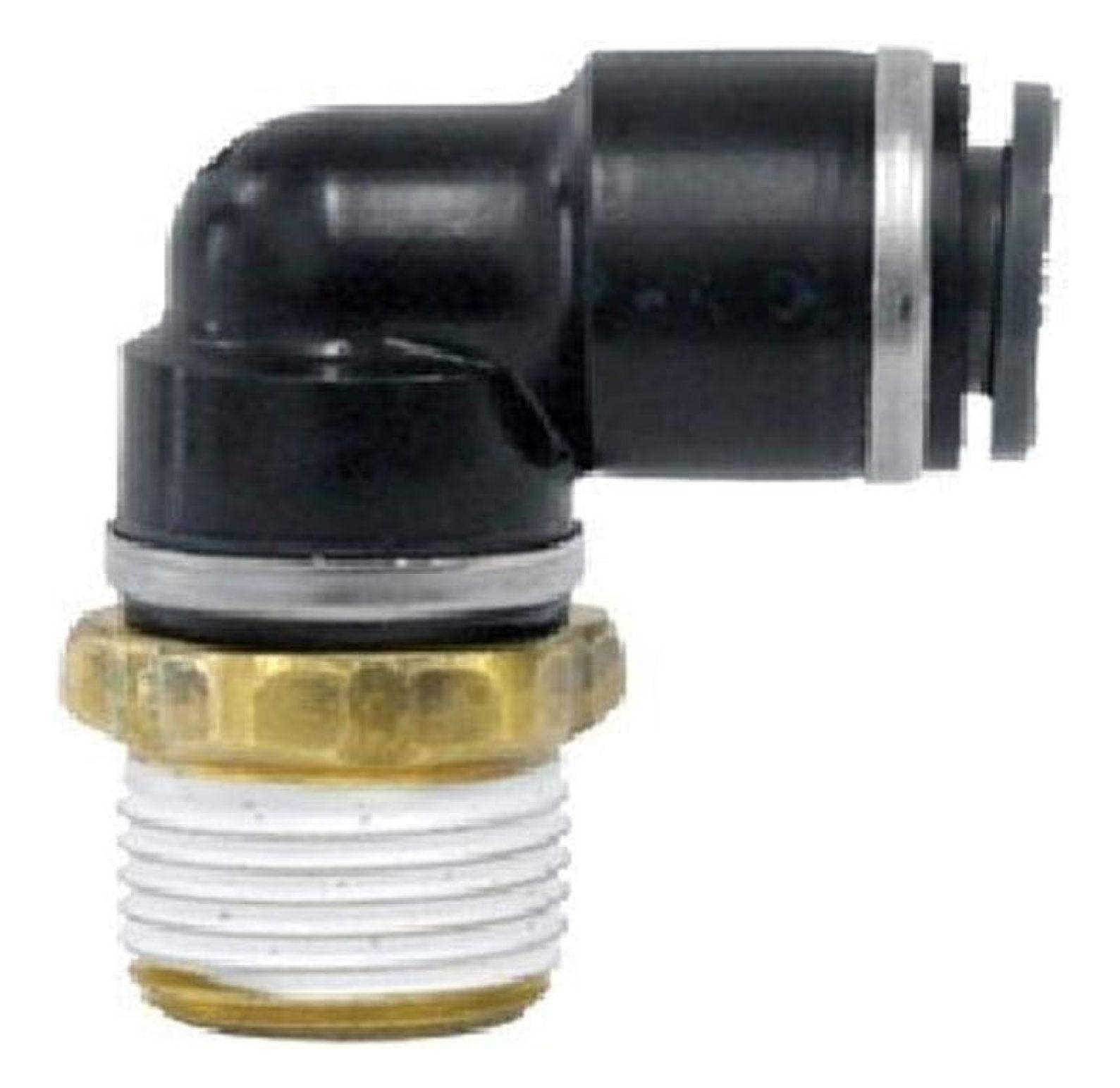 QL136910D Composite Push Lock Fitting Swivel Male Elbow (Brass D.O.T. for Nylon Tubing, 5/8 ...