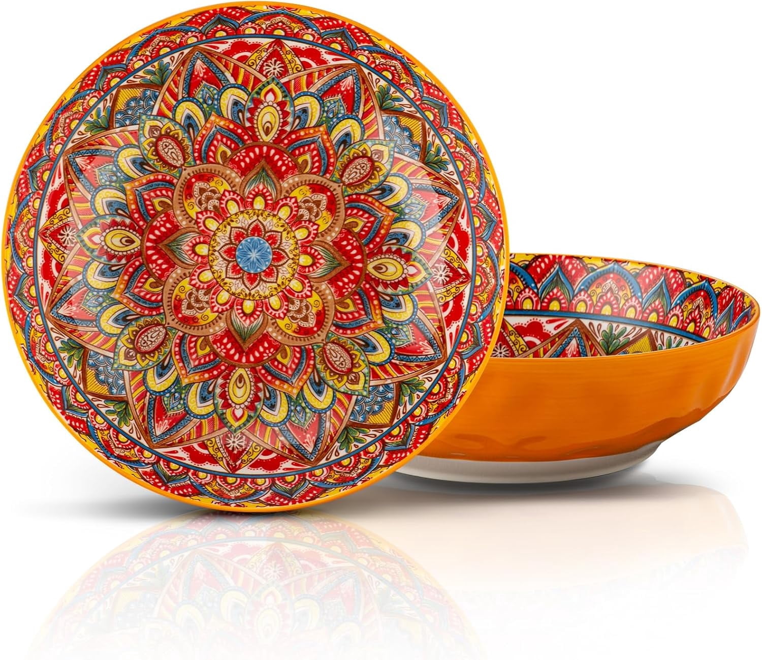 QLANS Large Serving Bowls,10.5 inch Fruit Salad Bowls, 75 Oz Pasta ...